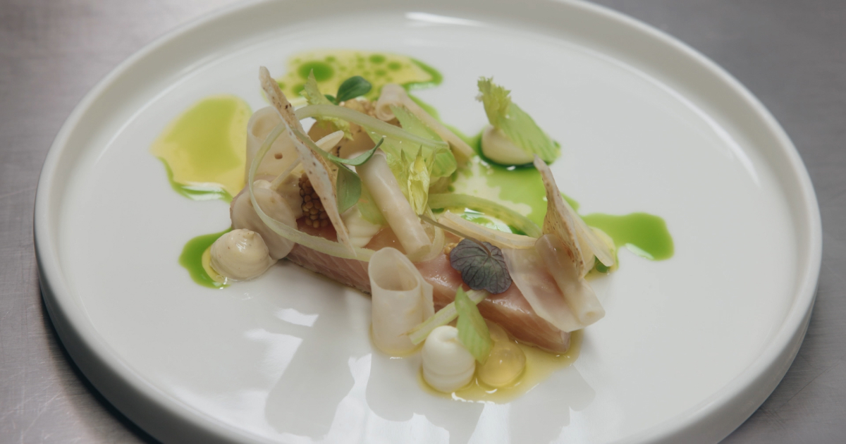 Arctic Char Recipe with Celery, Mustard, Apple & Dill - MAISON Ë
